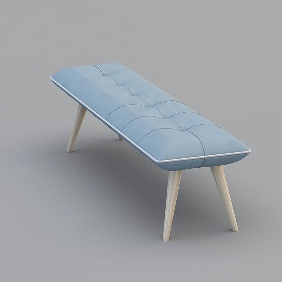 Scandinavian Style Bench 3D model