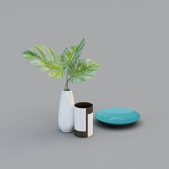 Elegant Low-Poly Decorative Objects – Minimalist 3D Set