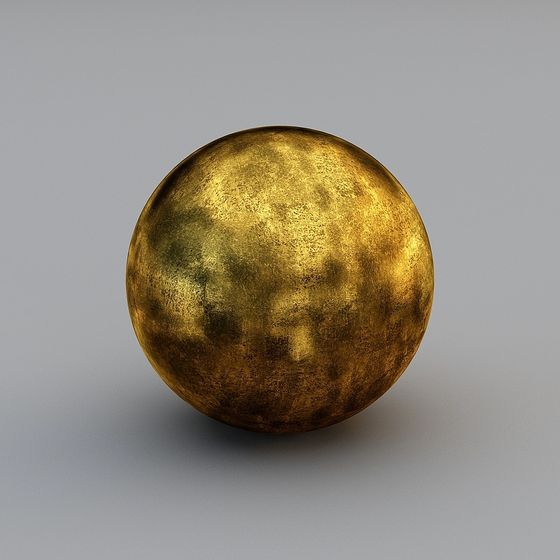 Elegant Golden Sphere 3D Model