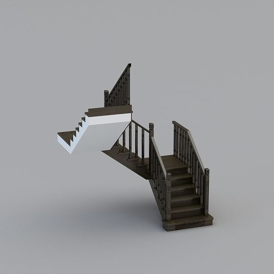 Unique Low-Poly Staircase 3D model for Modern Designs