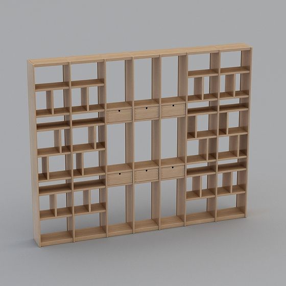 Modular Bookshelf 3D model