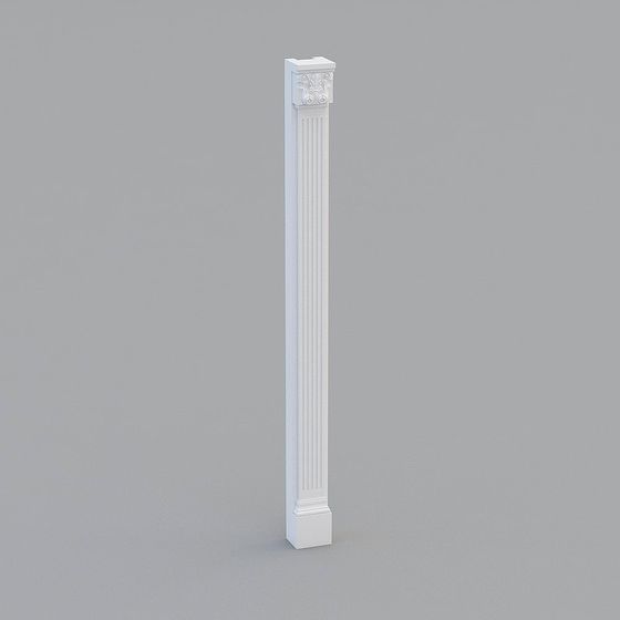 Elegant Roman Column 3D Model – Classic Low-Poly Design