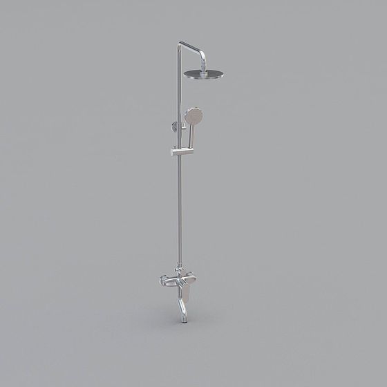 Sleek Minimalist Shower System 3D model