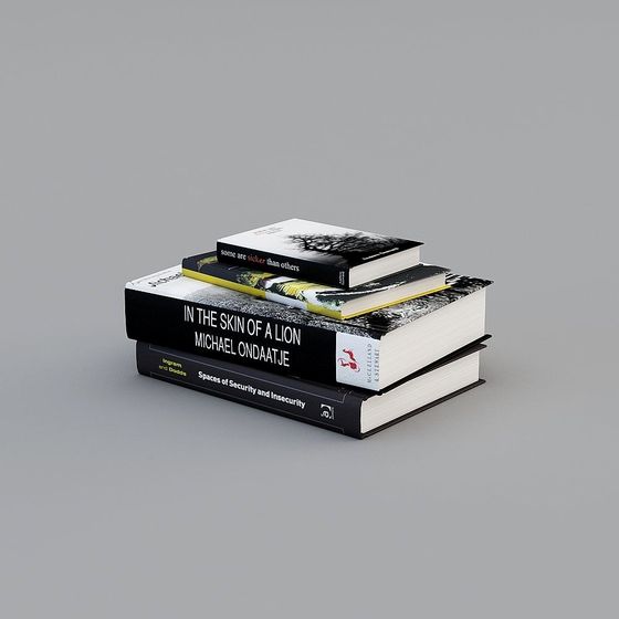Stylish Book Stack 3D model