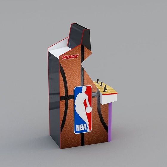 NBA Basketball Arcade Machine 3D model