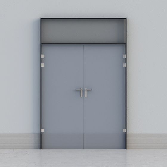 High Partition Double Door 3D Model – Free