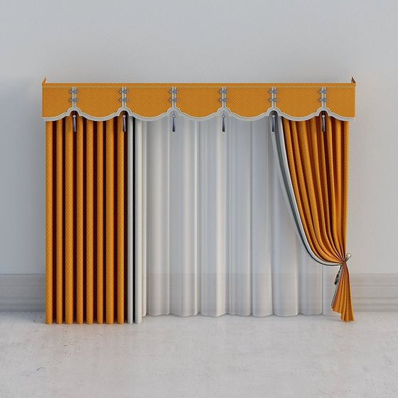 Royal Drapery Ensemble 3D model for Elegant Designs