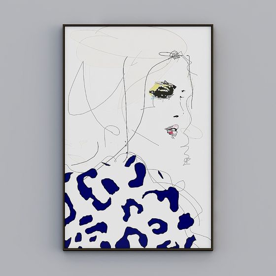 Abstract Artistic Face Profile 3D model
