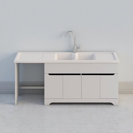 Stylish Urban Utility Sink 3D model for Home Design