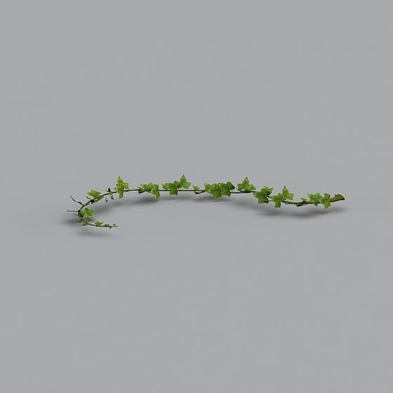 Vine Branches 3D Model – Low-Poly Foliage Design