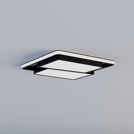 Modern Square Ceiling Light 3D model