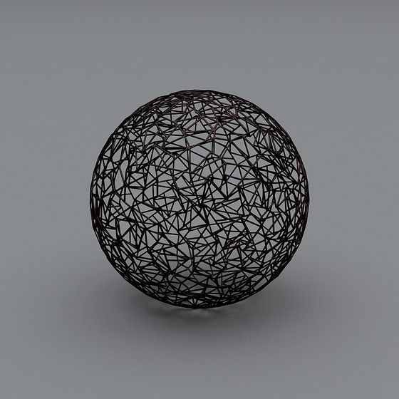 Woven Sphere 3D Model – Low-Poly Tech Design