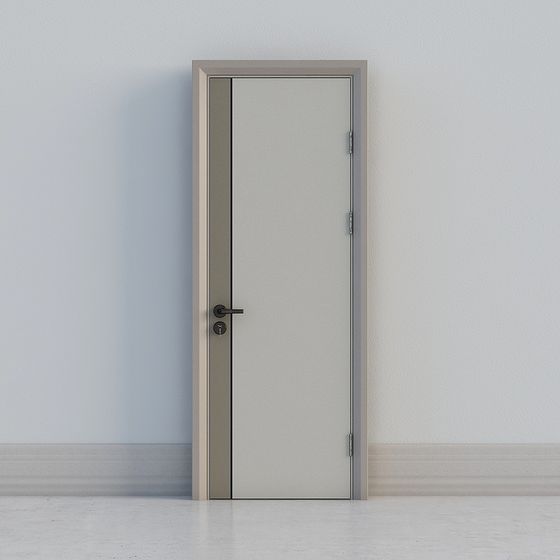 Urban Door 3D Model – Low Poly Minimalist Design