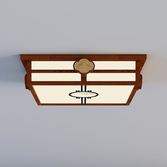 Stylish Chinese Pendant Light 3D model