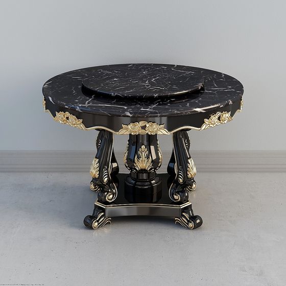 Royal Marble Round Table 3D model