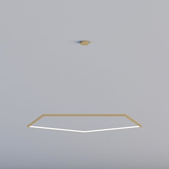 Stylish Low-Poly Pendant Light 3D model