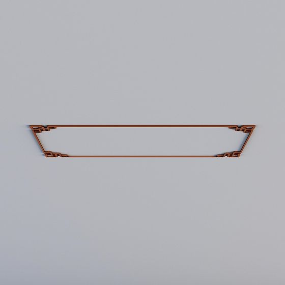 Oriental Window Frame 3D Model with Elegant Low Poly Design