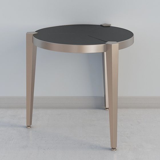 Elegant Low-Poly Round Table 3D model