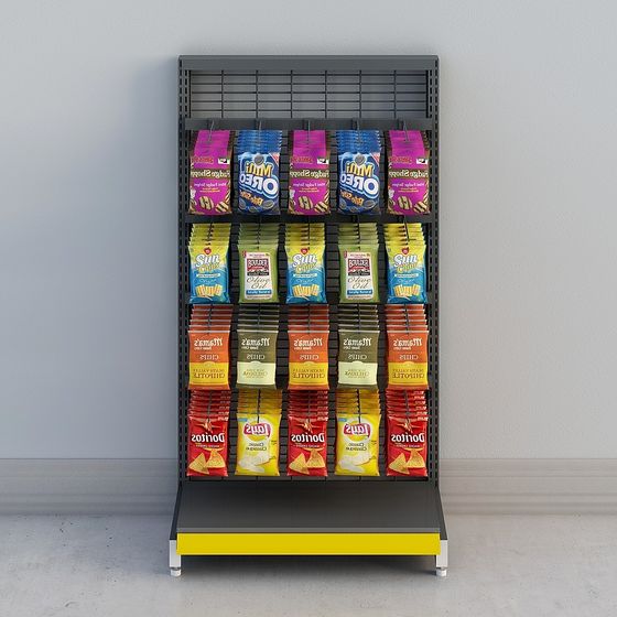 Realistic Snack Shelf 3D Model for Retail Environments