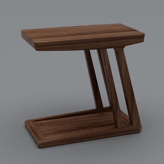 Z-shaped Low-Poly Side Table 3D model