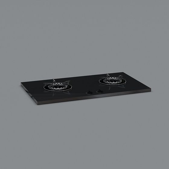 Sleek Gas Stove 3D model for Modern Kitchens