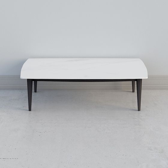 Elegant Streamlined Bench 3D model for Modern Design