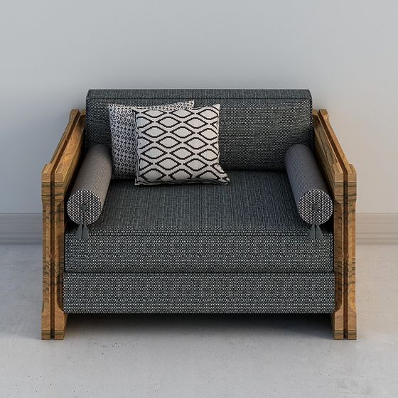 Stylish Low Poly Sofa 3D model for Modern Spaces