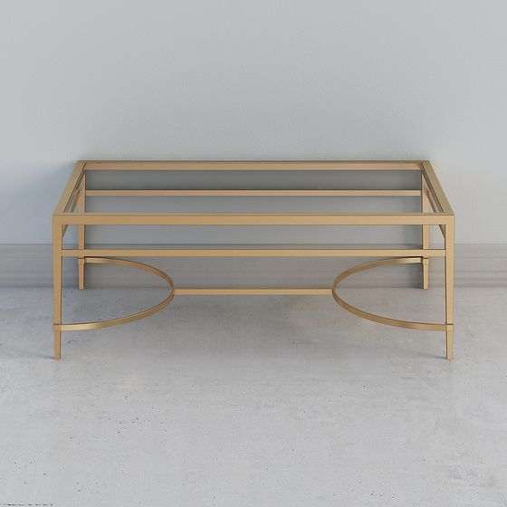 Stylish Gold Geometric Table 3D model