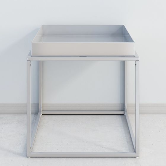 Sleek Metal Frame Side Table 3D model