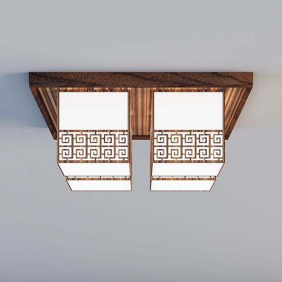 Luxe Ceiling Light 3D model for Creative Projects