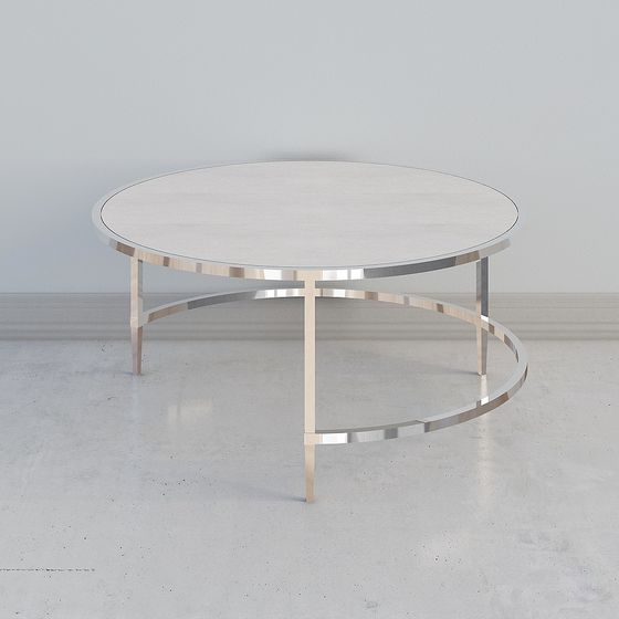 Elegant Low-Polygon Round Table 3D model