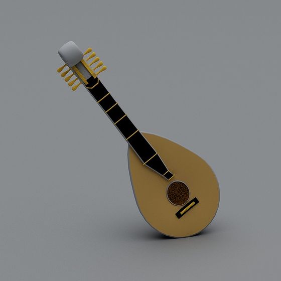Elegant Mandolin 3D Model for Creative Projects