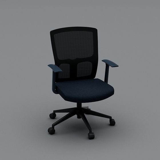 Elegant Low-Poly Office Chair 3D Model – Modern Design