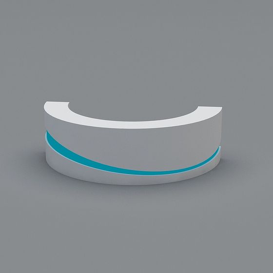 Curved Display Stand 3D Model – Futuristic Minimalist Design