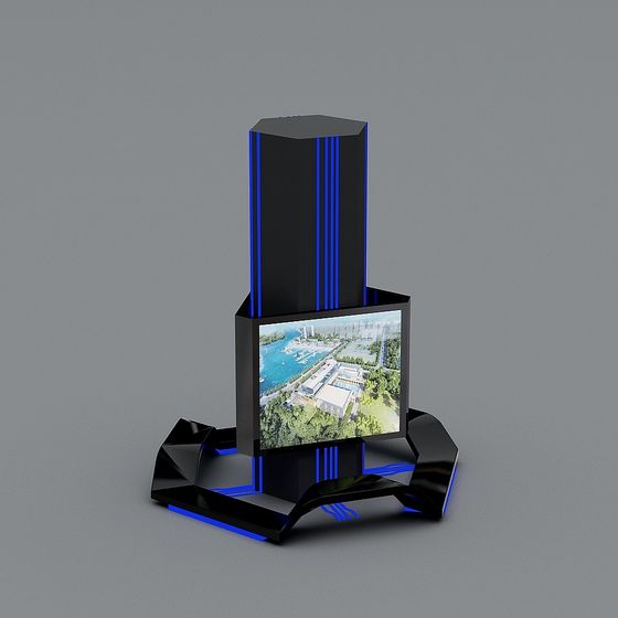 Futuristic Urban Display Stand 3D model