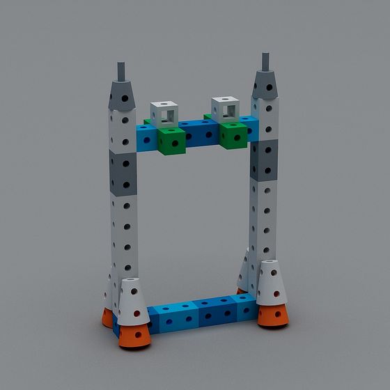 Futuristic Modular Architectural Framework 3D model