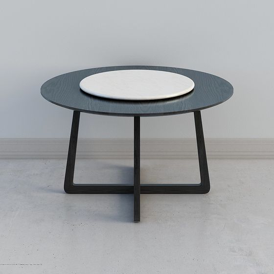 Modern Low-Poly Round Table 3D model