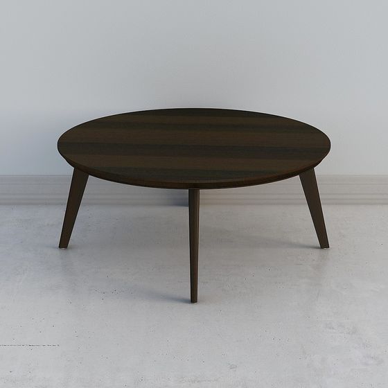 Stylish Low-Poly Round Table 3D model