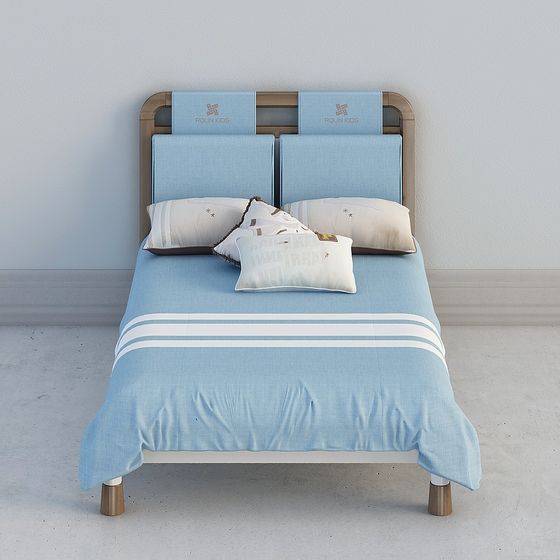 Modern Minimalist 3D Bed Design Model