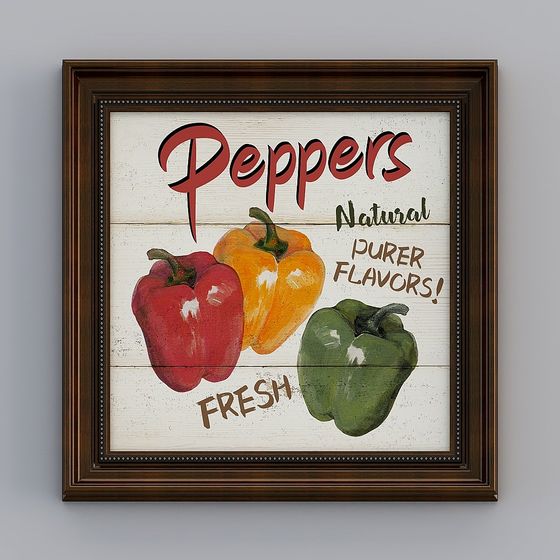 Peppers Vintage Sign 3D model