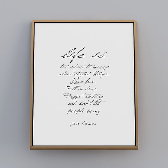 Inspirational Words 3D Model for Modern Designs