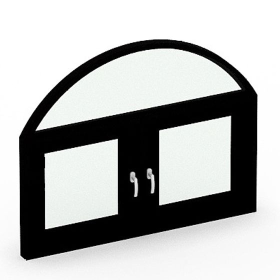 Beautiful Low-Poly Arched Window 3D model