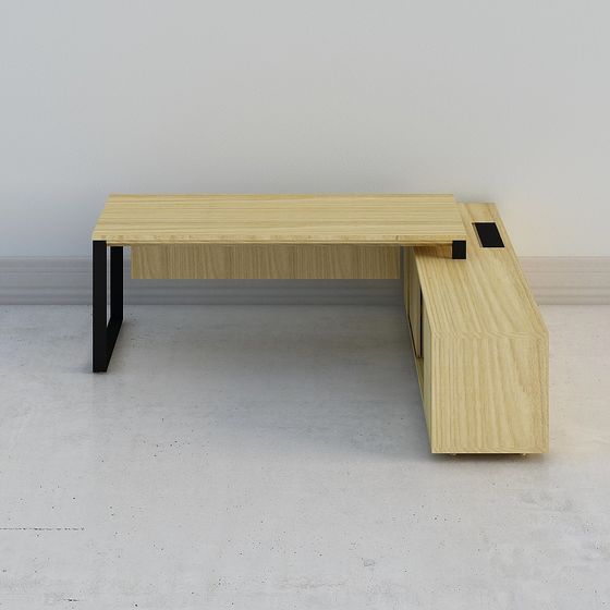L-Shaped Office Desk 3D model