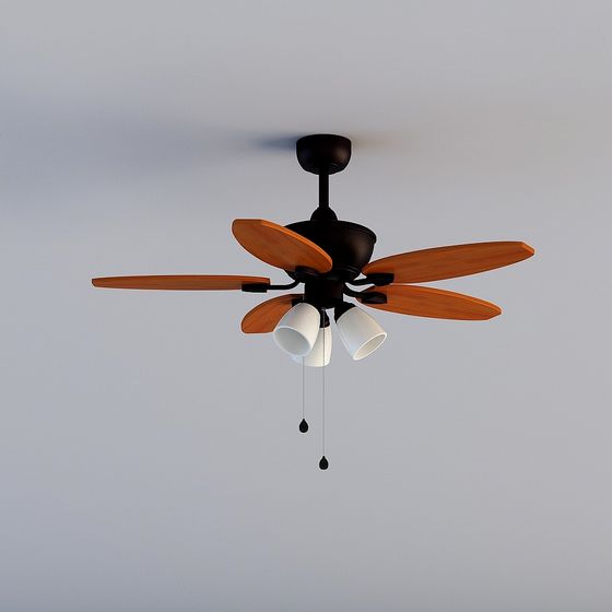 Low Polygon Style Ceiling Fan 3D model