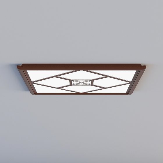 Elegant Low-Poly Ceiling Light 3D model