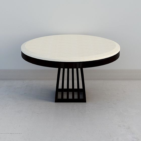 Elegant Low-Poly Round Table 3D model