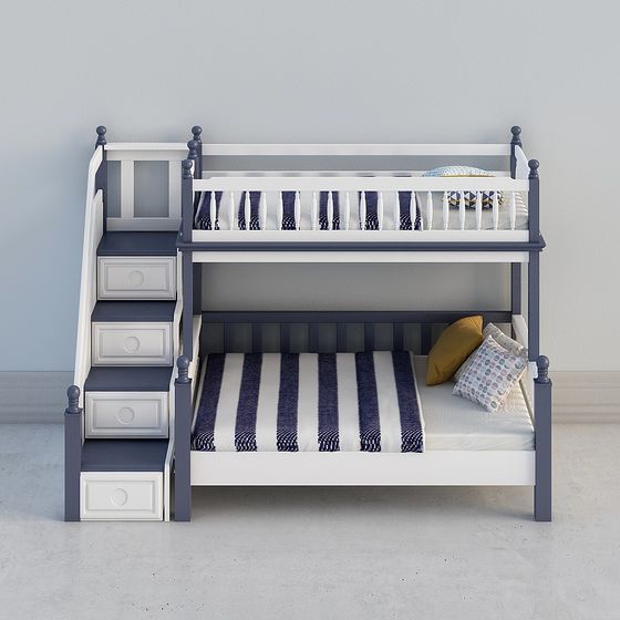 Cozy Bunk Bed 3D model