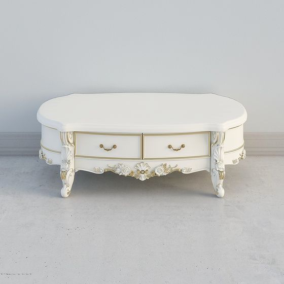 Rococo Style Coffee Table 3D model
