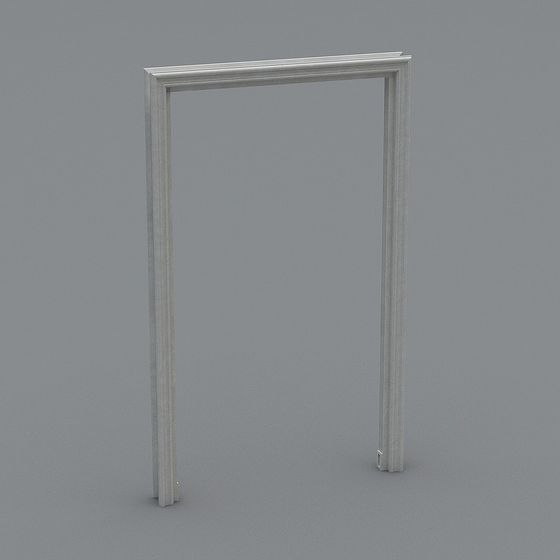 Elegant Low-Poly Door Frame 3D Model – Stone Texture