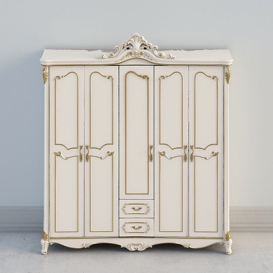Royal Wardrobe 3D model with Elegant Design
